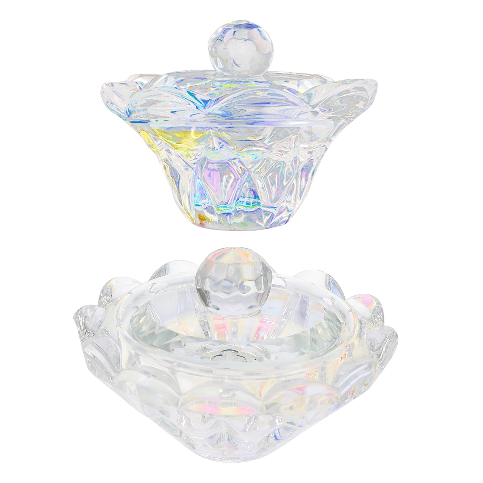 NUOLUX Nail Dish Cup Glass Art Crystal Bowl Dappen Liquid Powder ...