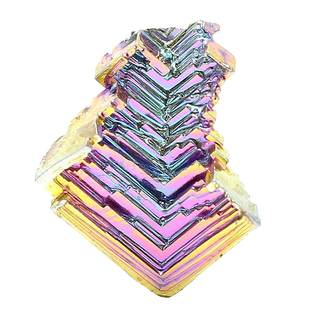 NUOLUX Natural Bismuth Crystal Colorful Metal Crystal Mineral Stone ...