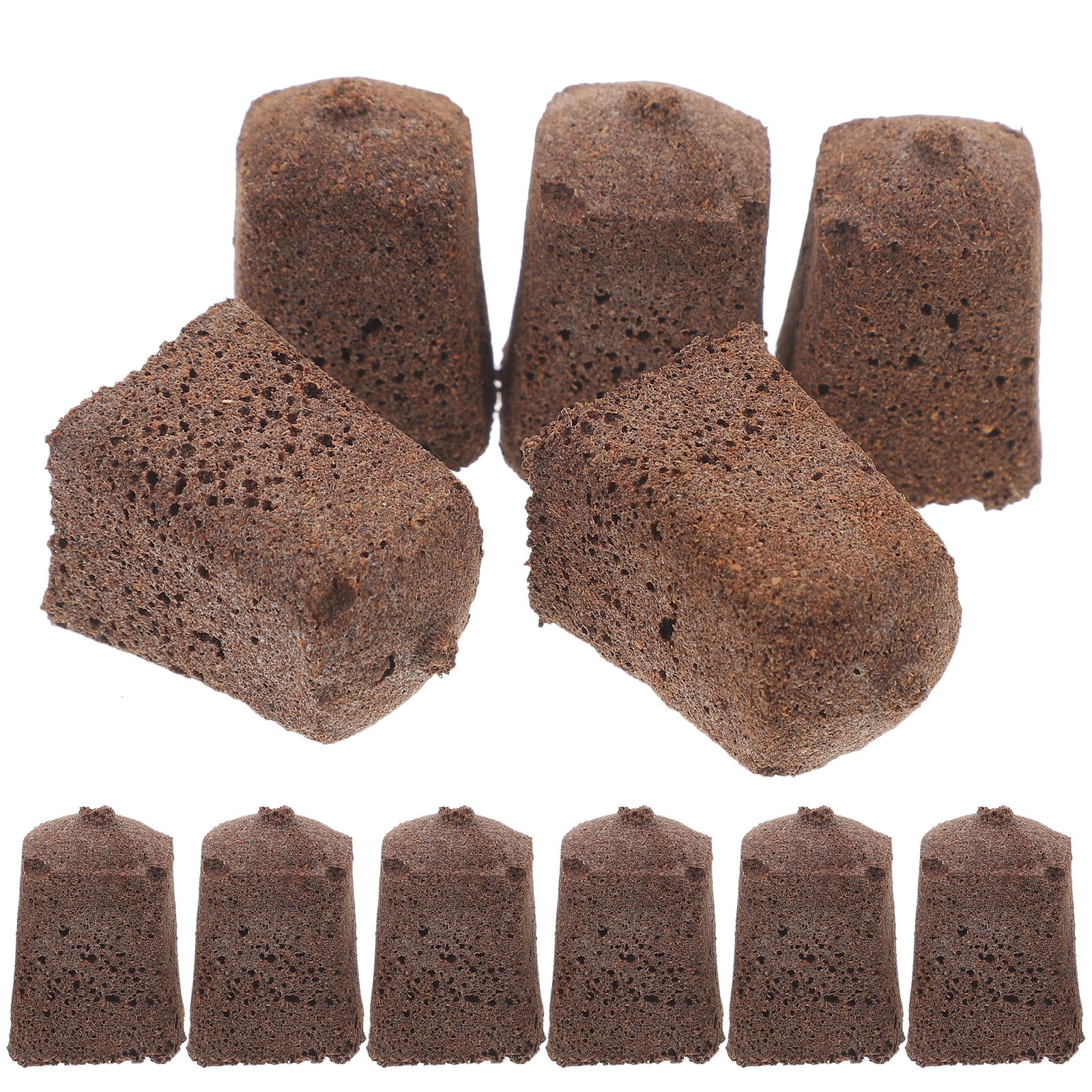 NUOLUX Nutrient Blocks for Plants 40Pcs Seed Starter Blocks Dark Brown ...