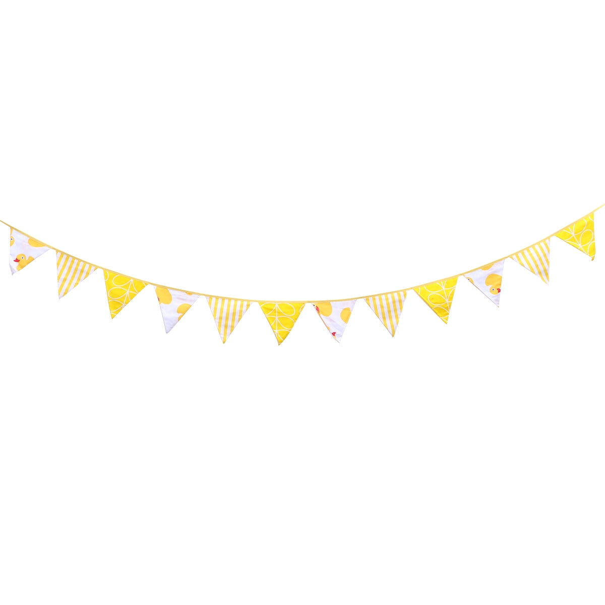 NUOLUX Pennant Flags Banner Yellow Stripes Bunting Garland 12 Triangle ...