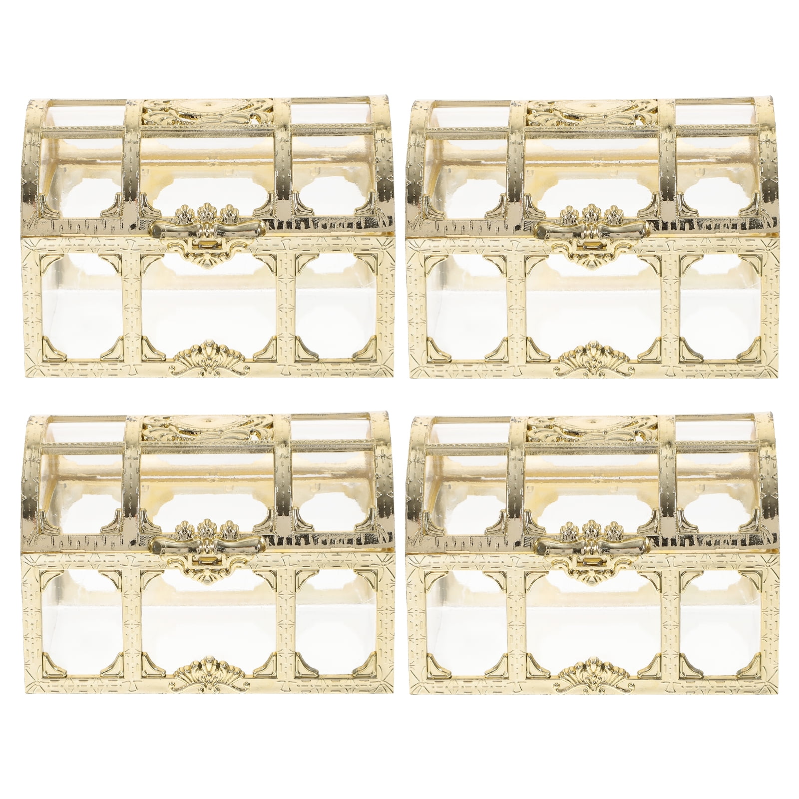 NUOLUX Piratekids Small Chest Storage Party Favors Boxes Transparent ...