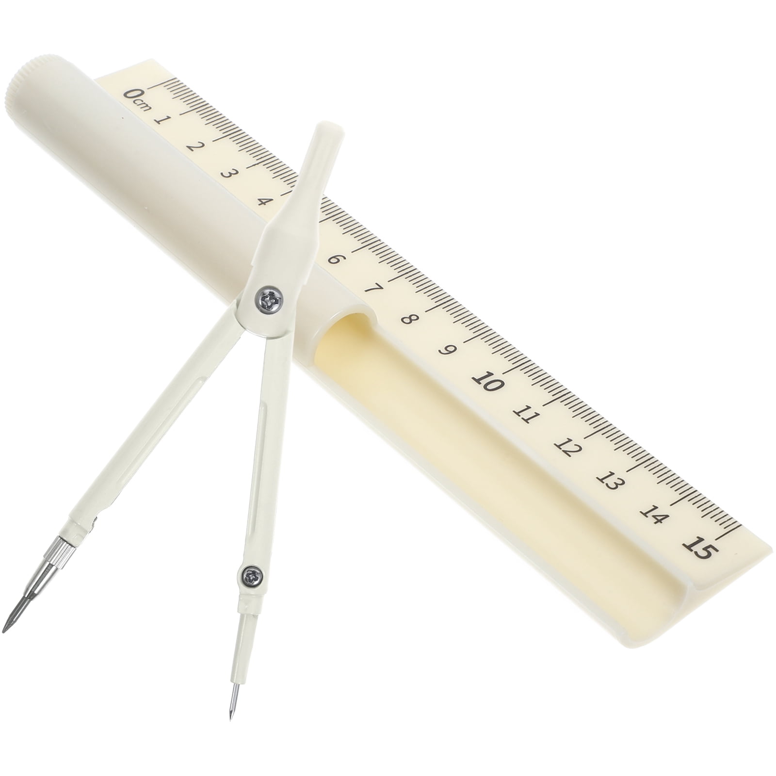 NUOLUX Plastic Metal Compass Pen Ruler Set 1Pcs for Versatile Drawing ...