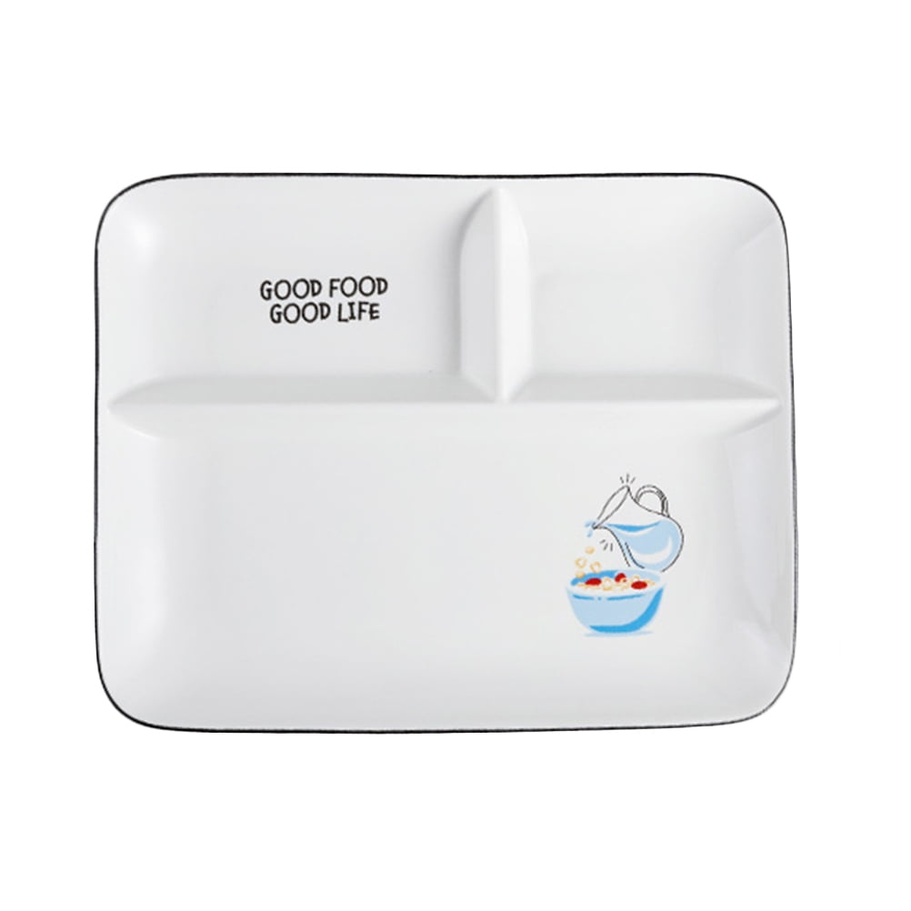 Homoyoyo White Porcelain Divided Serving Tray with Compartments for ...