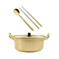 Beautiful Korean Ramen Noodle Pot, Soup Cooking Pot with Lid, Spoon ...