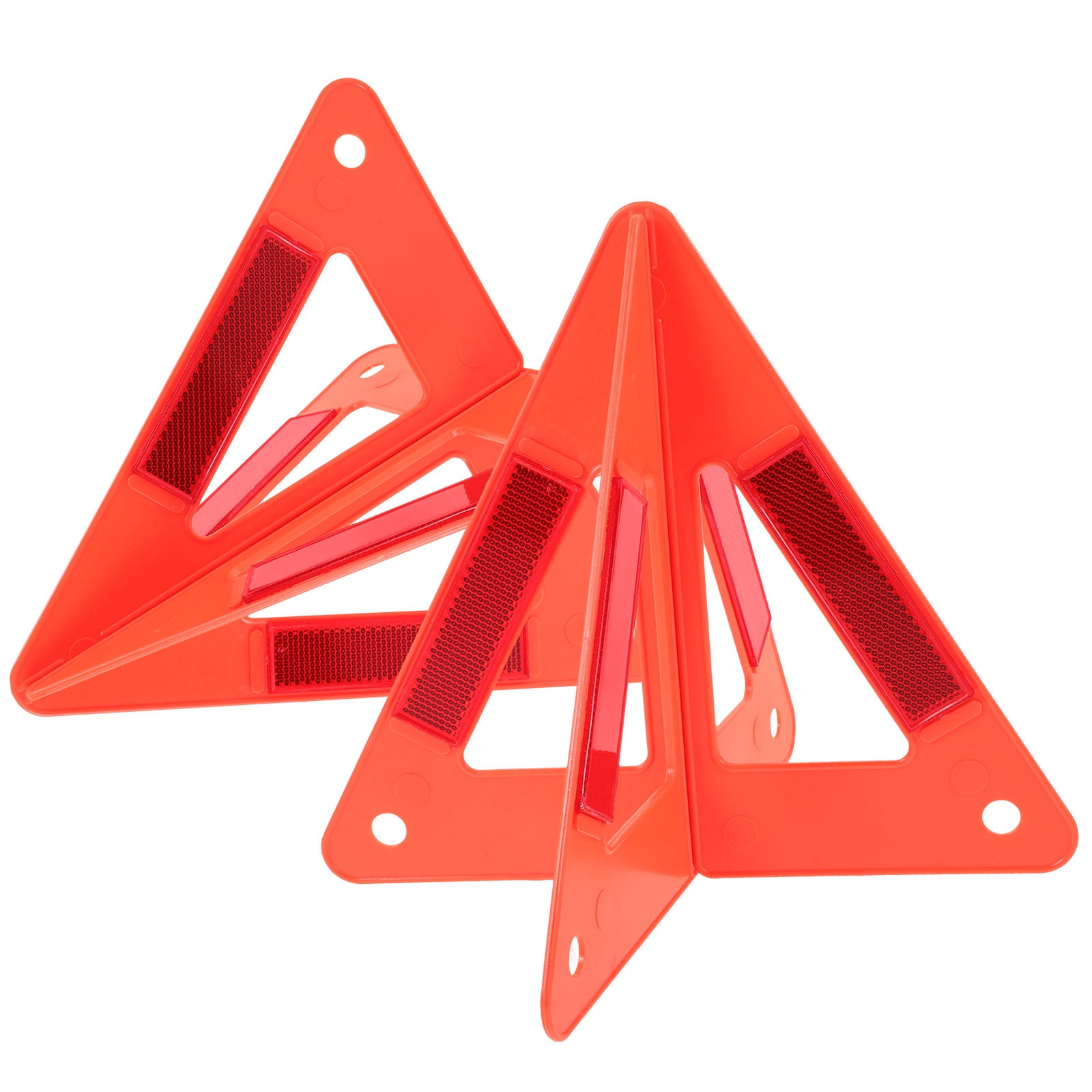 NUOLUX Red Triangle Warning Reflector 2Sets For Roadside Assistance And ...