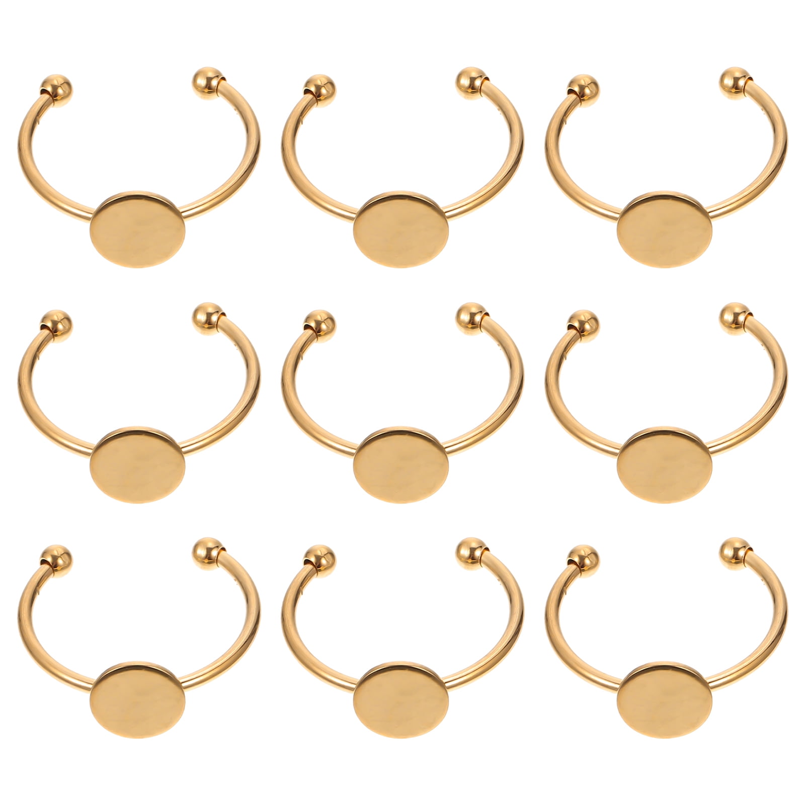 NUOLUX Ring Base Diy Making Blank Adjustable Bezel Finger Jewelry Tray ...