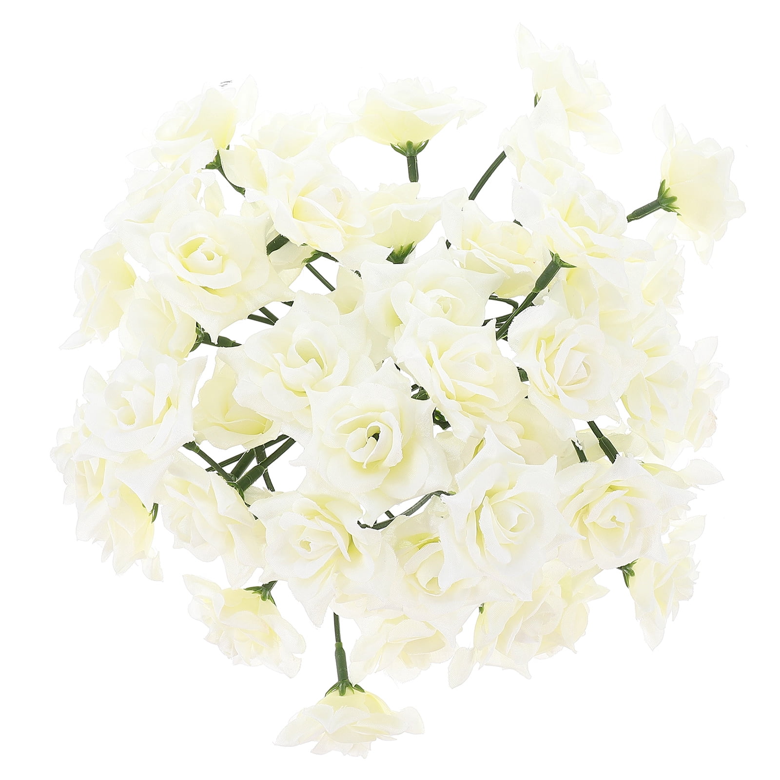 NUOLUX Rose Flower Mini Artificial Fake Heads Roses Craft Flowers ...
