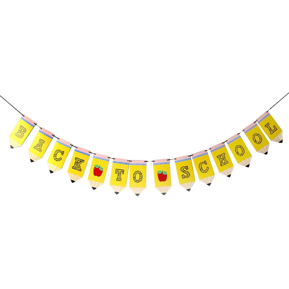 NUOLUX Schoolbannerparty First Day Welcome Buntingdecorations Flag ...