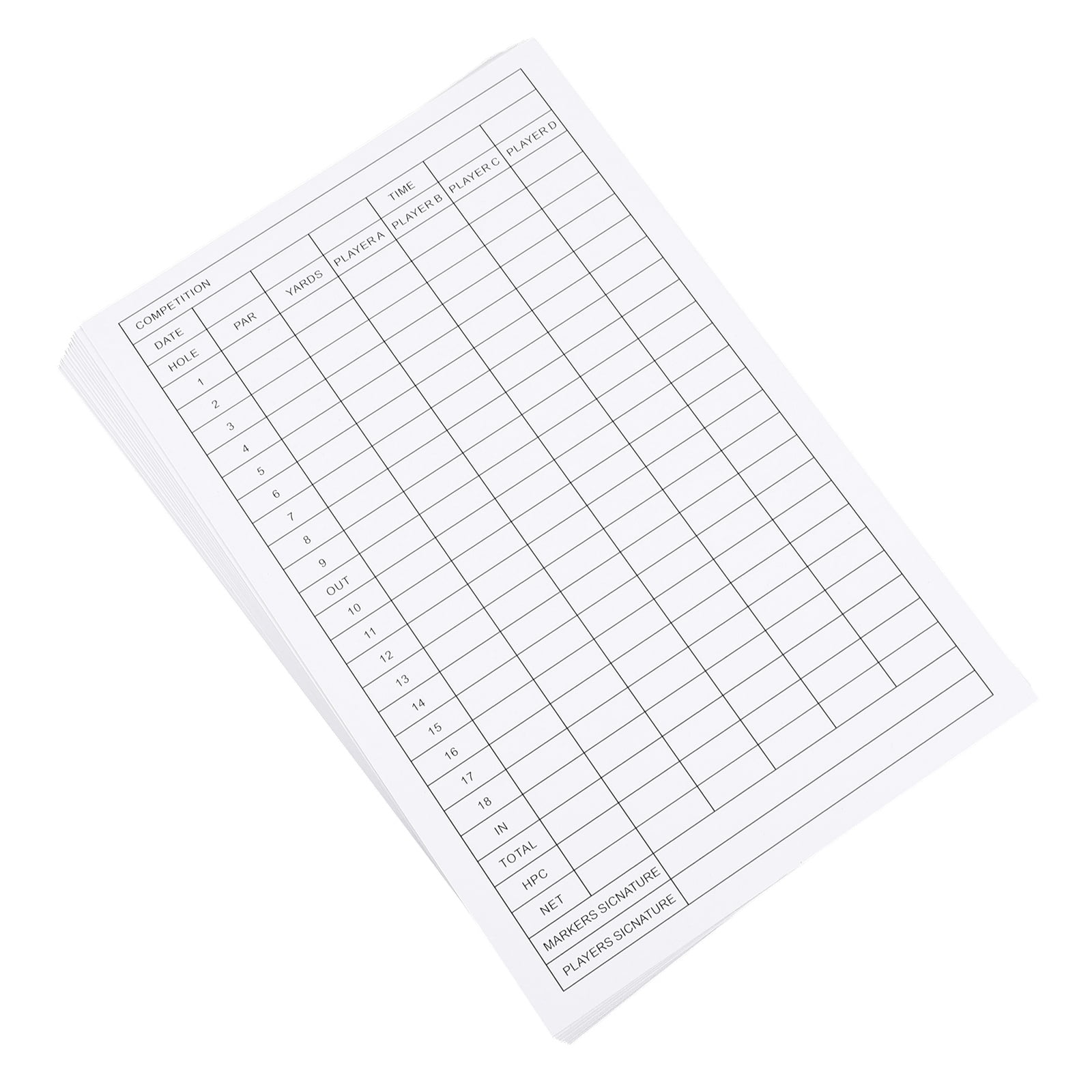 CATIEBYE golf notepad Scorecard Coated Paper 12PCS - Walmart.com