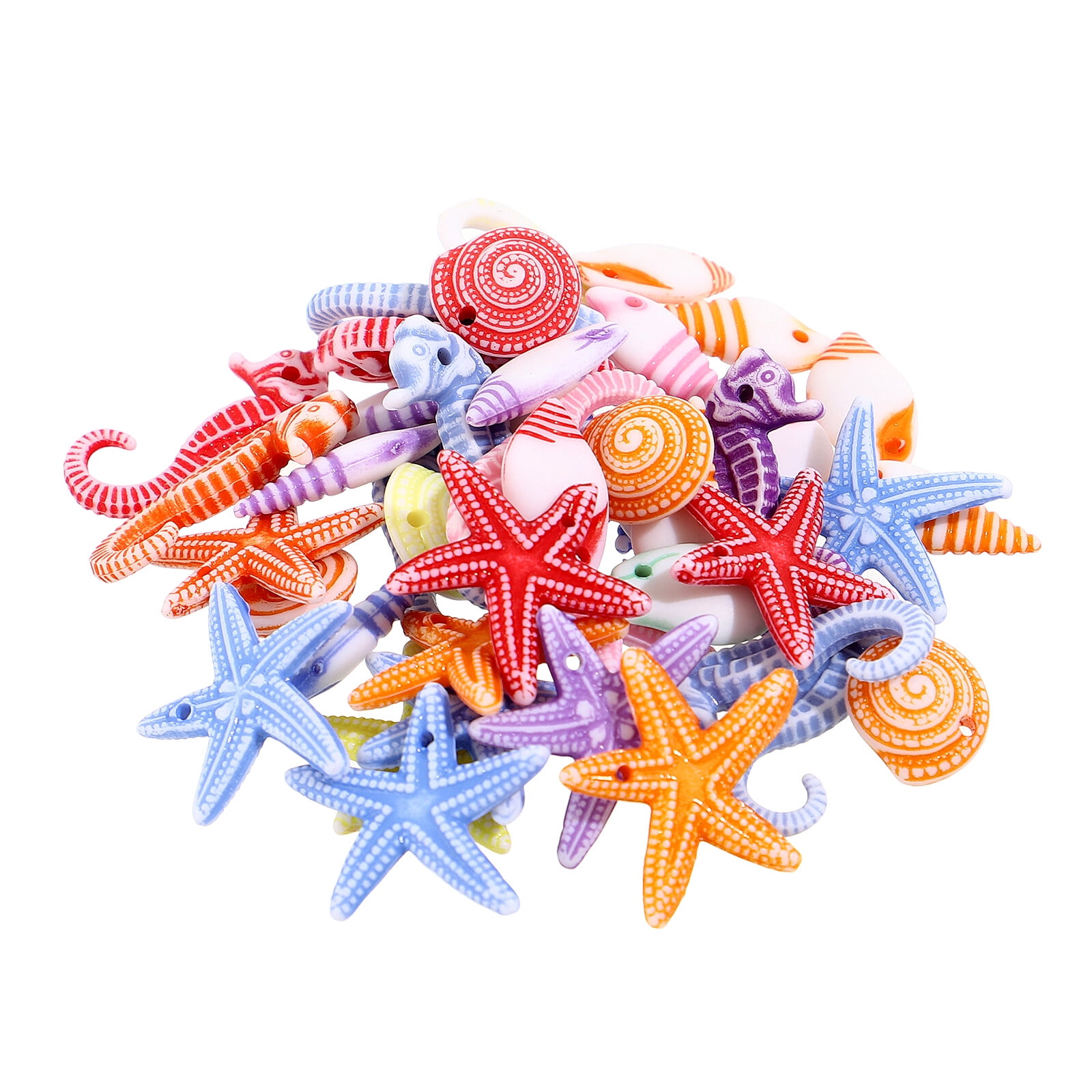 NUOLUX Sea Animals Decorationsbeach Shells Resin Decor Ornamentsparty ...