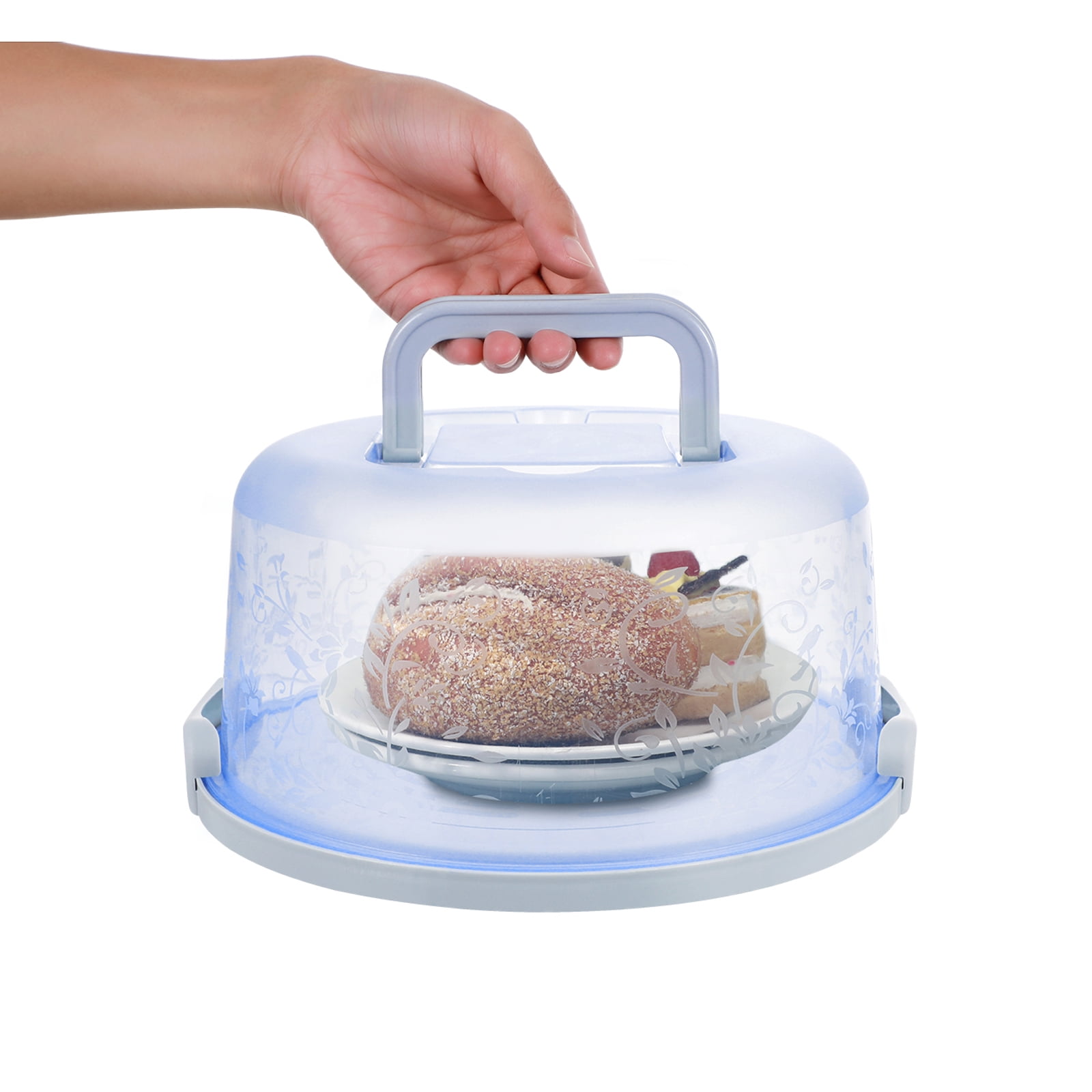 Hemoton Plastic Cake Keeper: Portable Round Cake & Baked Goods Storage ...