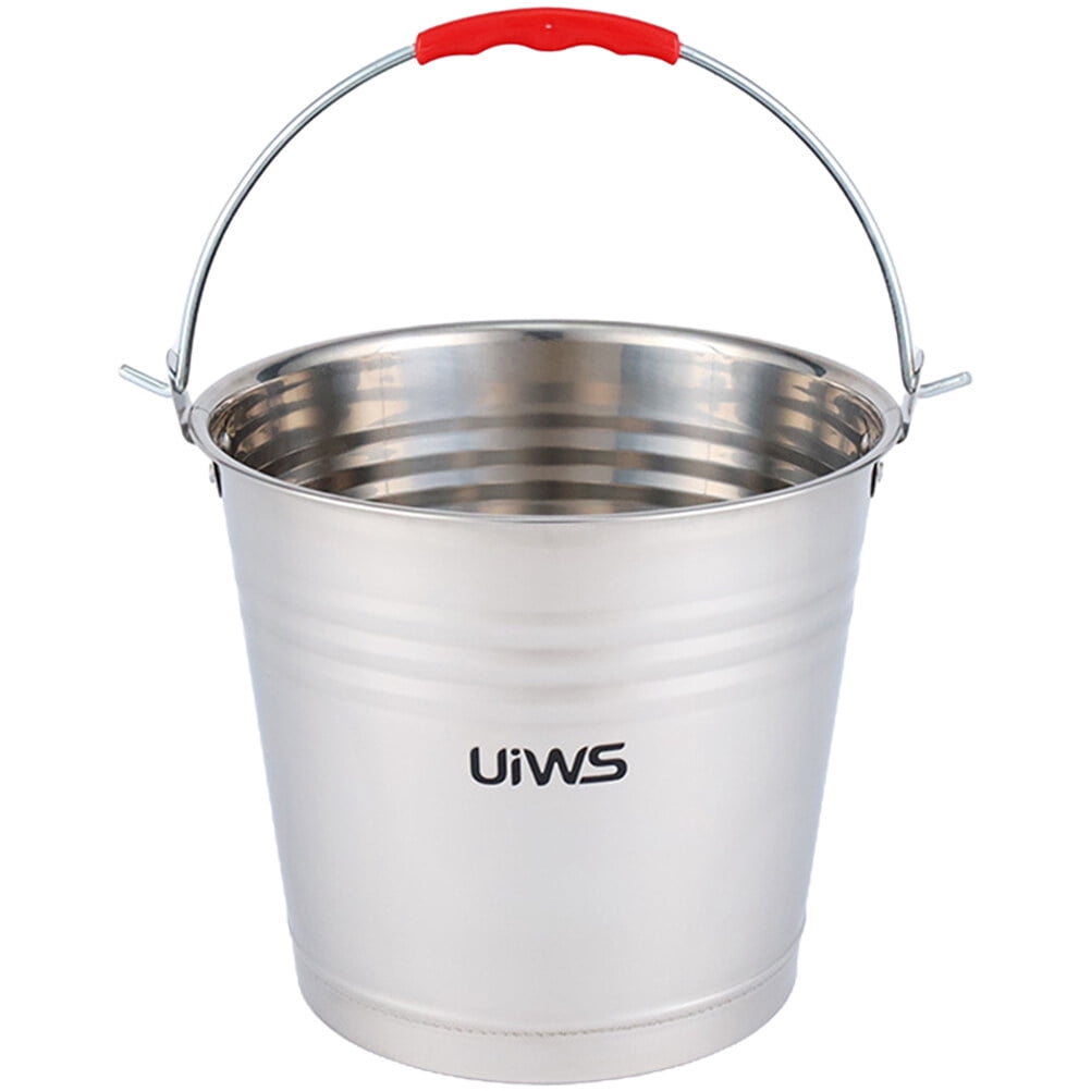 NUOLUX Stainless Steel Bucket with Handle Portable Water Bucket ...
