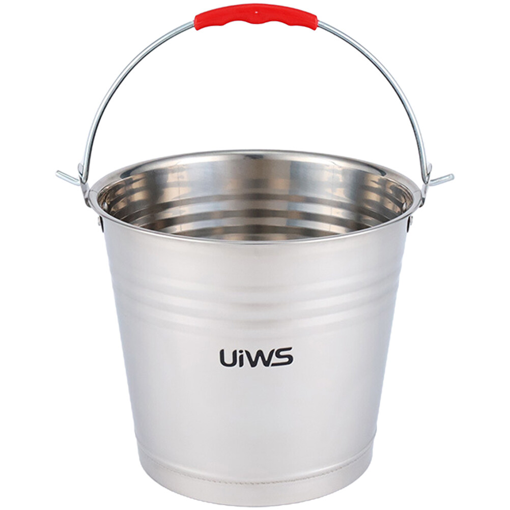 NUOLUX Stainless Steel Bucket With Handle Portable Water Bucket NUOLUX Stainless Steel Bucket With Handle Portable Water Bucket