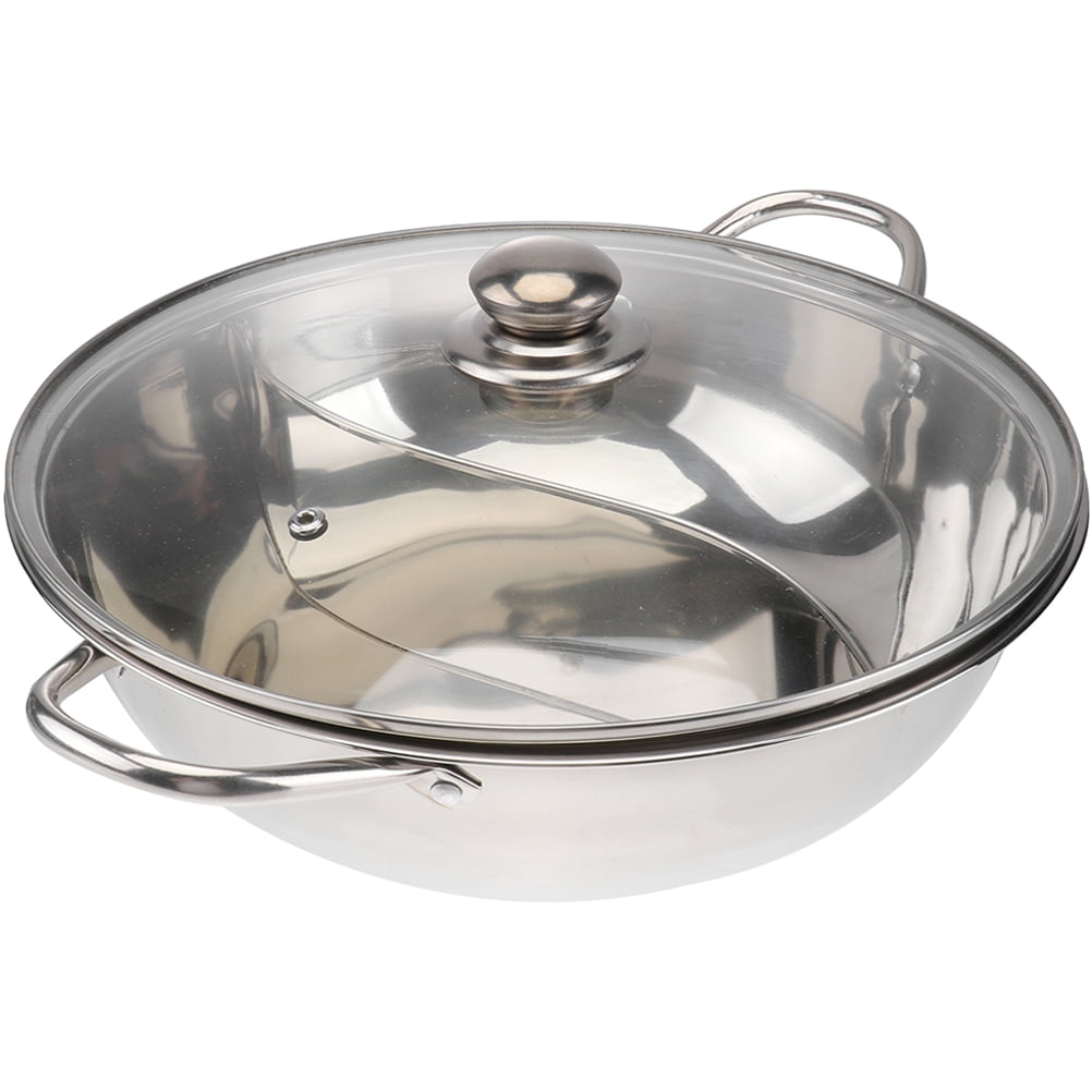 NUOLUX Stainless Steel Shabu Hot Pot Divider Home Hot Pot with Cover ...