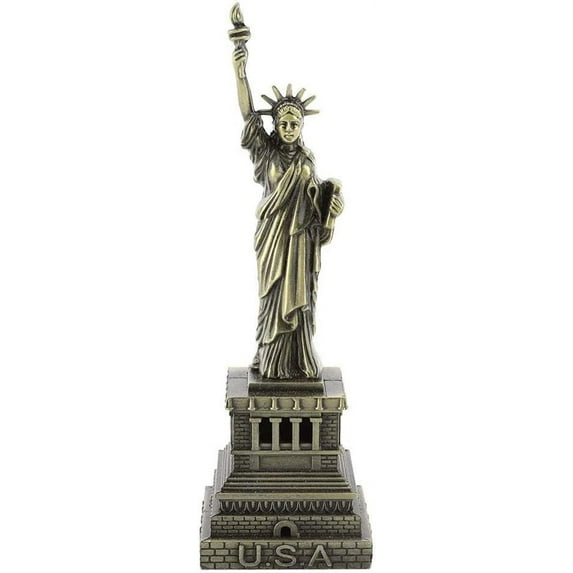 TABLETREANDS Statue of Liberty for Office Grey Metal Scene Decoration ...