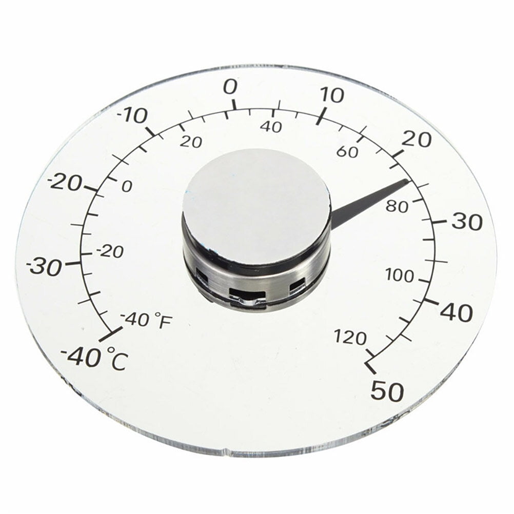 NUOLUX Stick On Window Thermometer, Indoor Outdoor Use, Round Dial, 4.3 ...