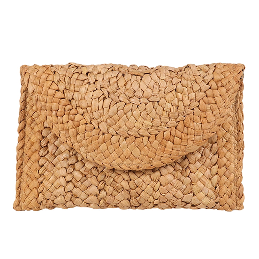 NUOLUX Straw Clutch Bag Purse Woven Beach Handbag Tote Summer Woman ...