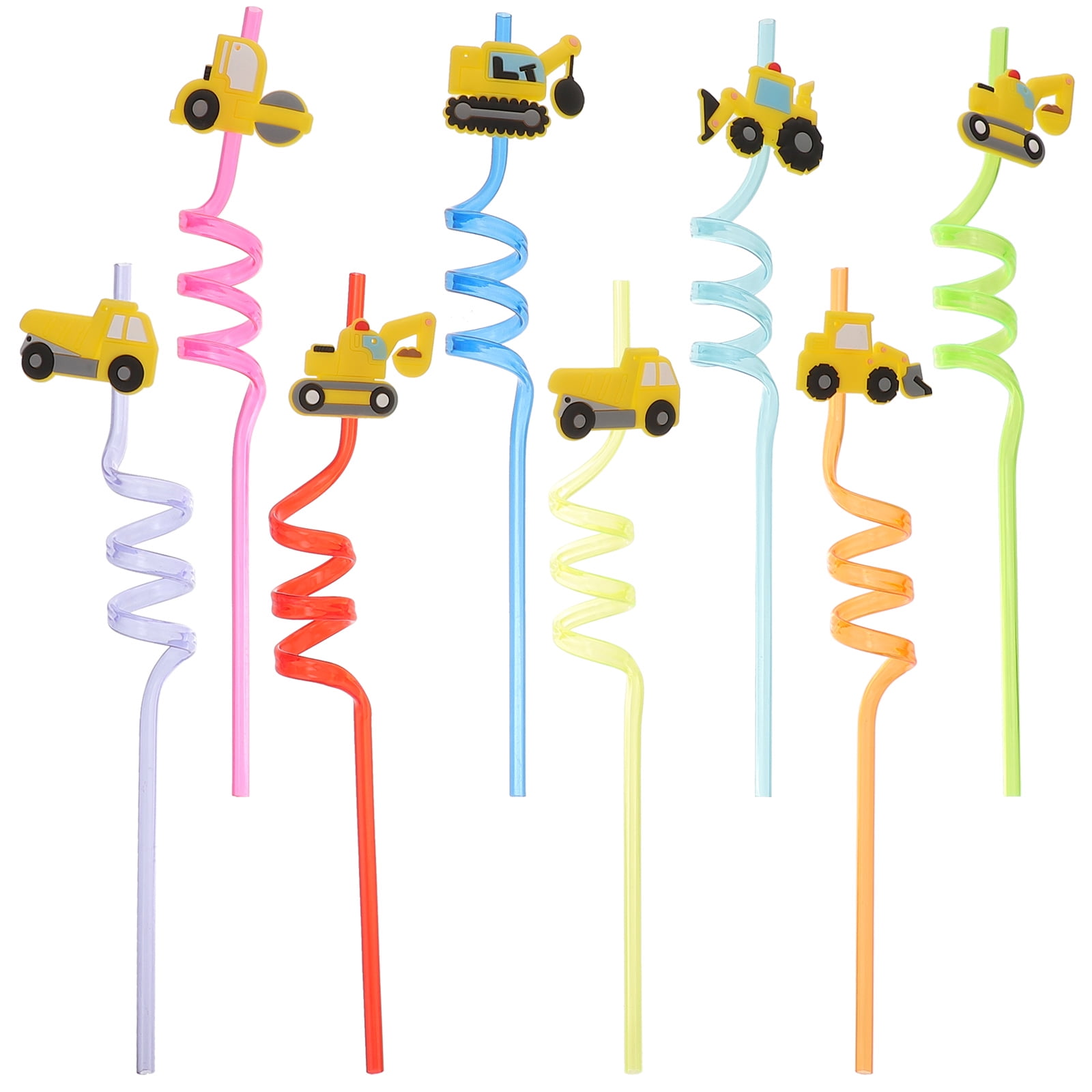 NUOLUX Straws Straw Party Drinking Kids Truck Birthday Tumblers ...
