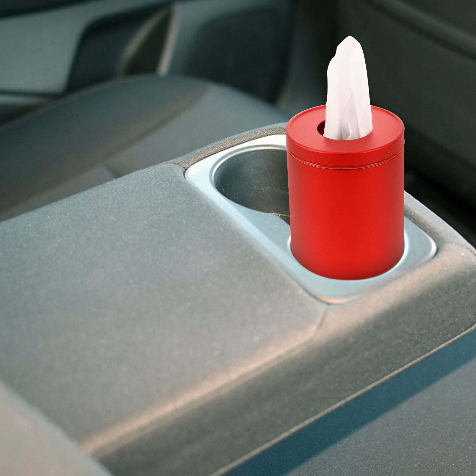 NUOLUX Tissue Box Covers Cube Red Aluminum Alloy Cylindrical Tissue ...
