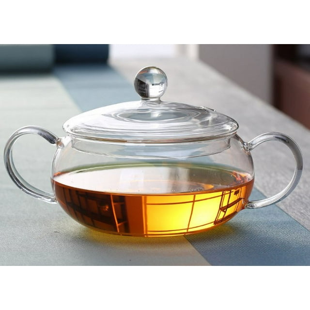 NUOLUX Transparent Glass Cooking Pot Practical Kitchen Glass Stew Pot ...