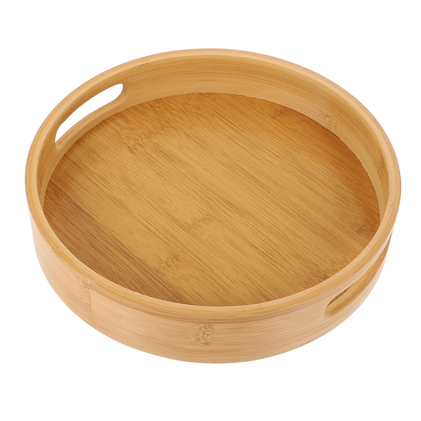 1Pc Multifunctional Breakfast Tray Bamboo Serving Tray Practical Fruit ...