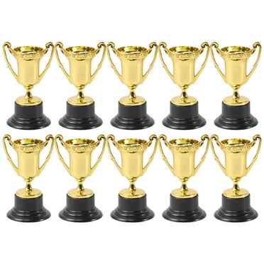 Shininglove Mini Trophies 24 Pack with Stickers 5 Inch Children Gold ...