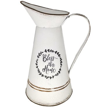 VANCORE Shabby Chic Metal Flower Vase - Rustic Farmhouse Decor for ...