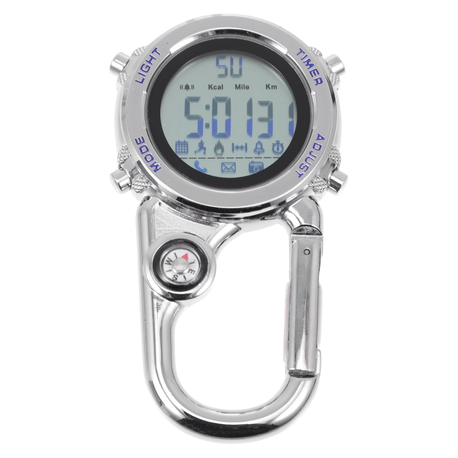 NUOLUX Watch Pocket Keychain Key Clock Holder Camping Ring Lapel Chain ...