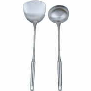 Fox Run Spatula & Ladle Wok Utensil Set, Set of 2, Traditional Handles ...