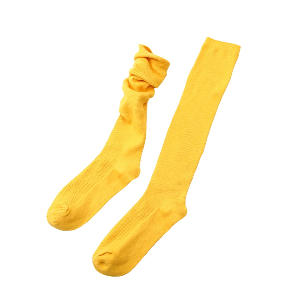 NUOLUX Women Stack of Socks Candy Solid Color Cotton High Tube Knee ...