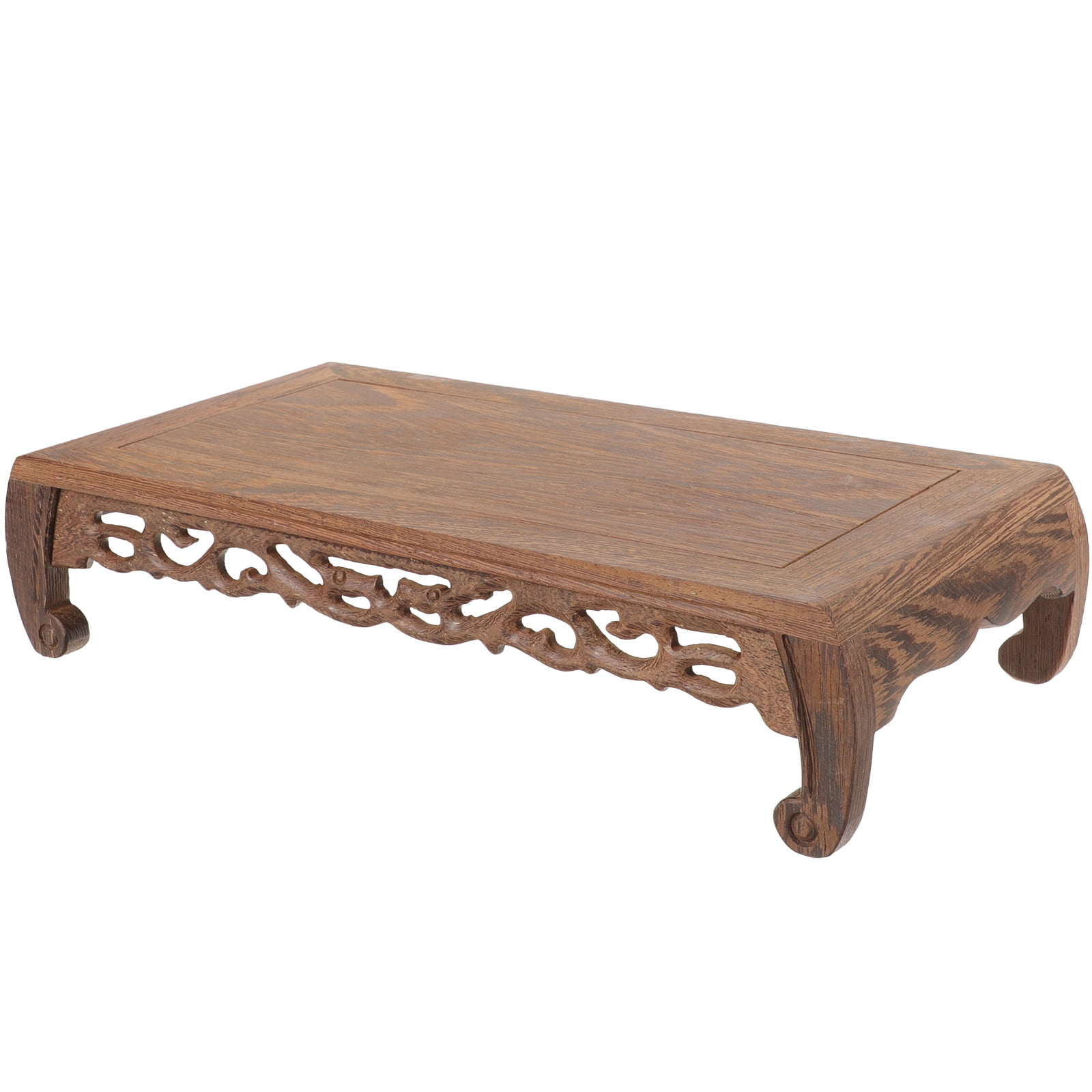 NUOLUX Wood Base Vase Stand Craft Display Base Vintage Style Wooden ...