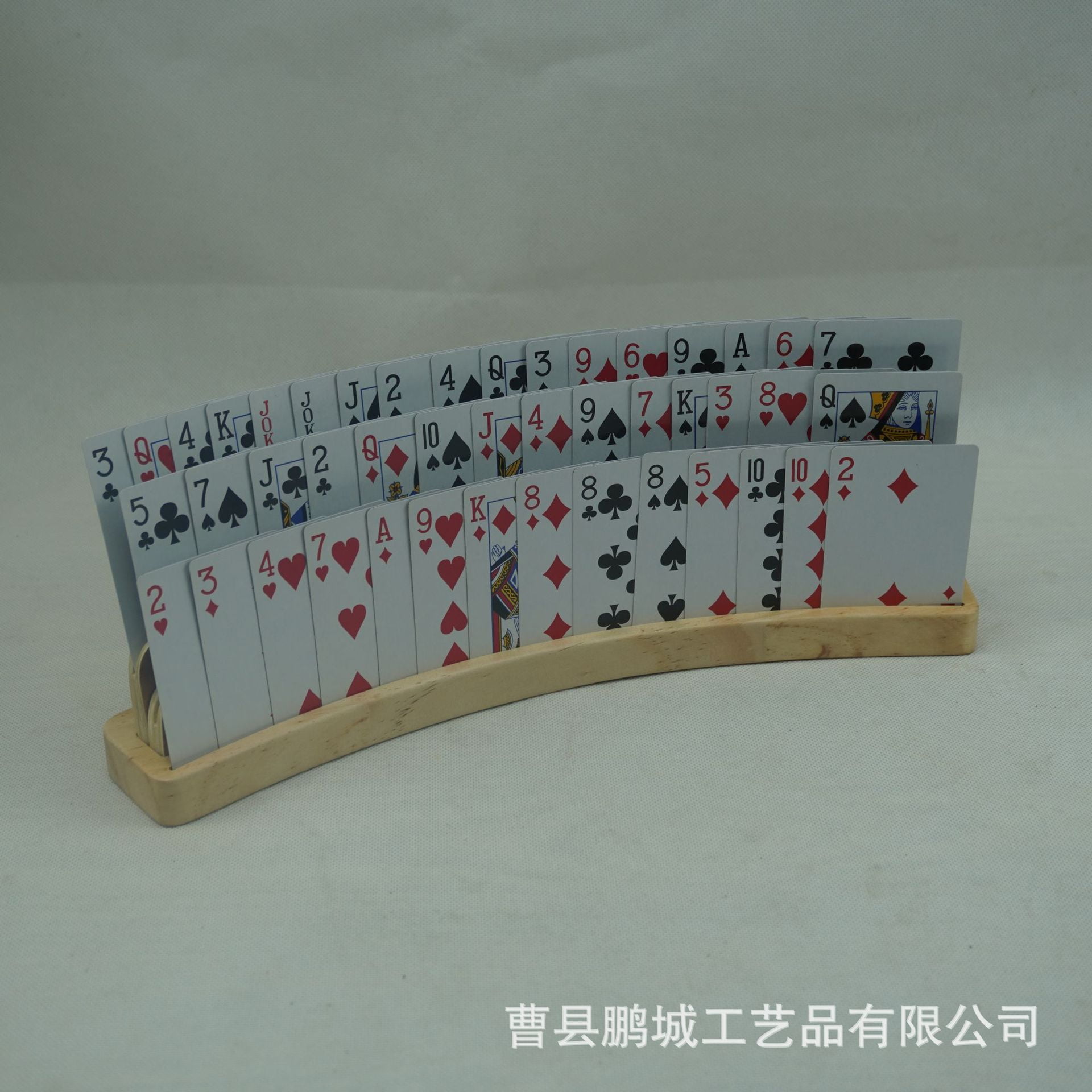 NUOLUX Wooden Card Tray Wooden Card Base Playing Card Display Rack ...