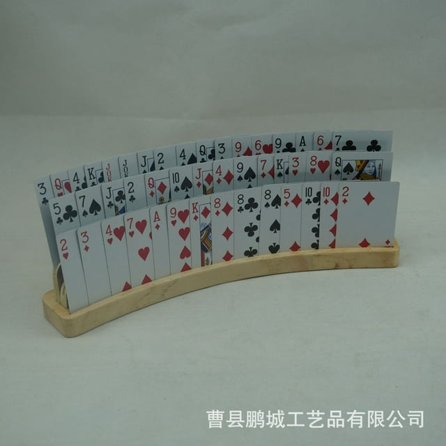 NUOLUX Wooden Card Tray Wooden Card Base Playing Card Display Rack ...