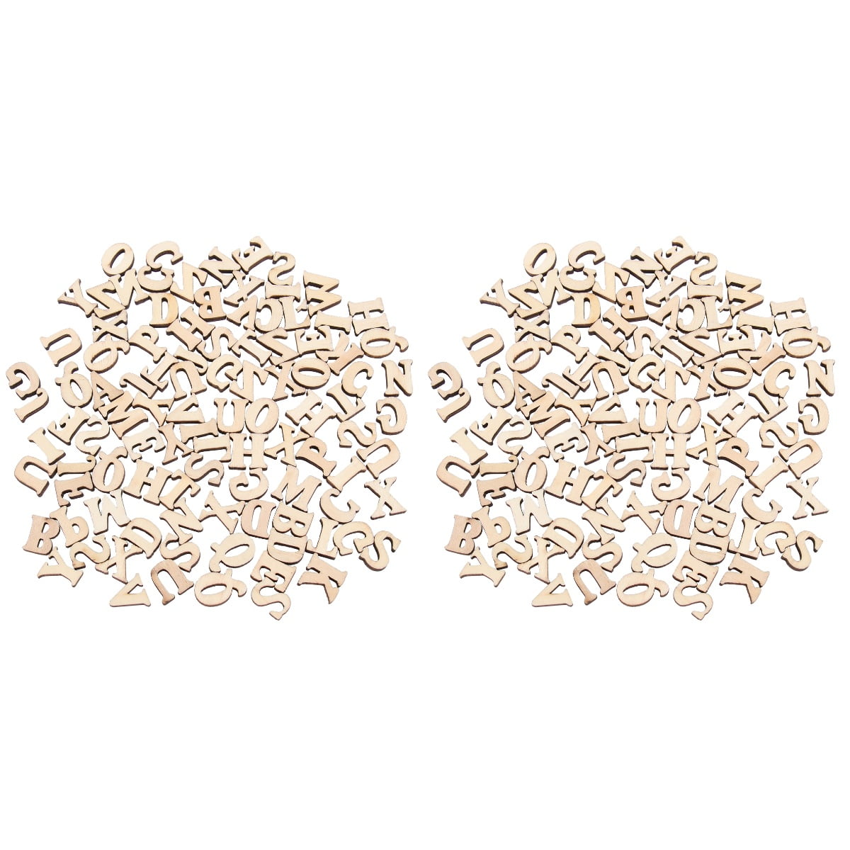 NUOLUX 100pcs Mini Unfinished Wood ABC Blocks, Paintable Wooden ...