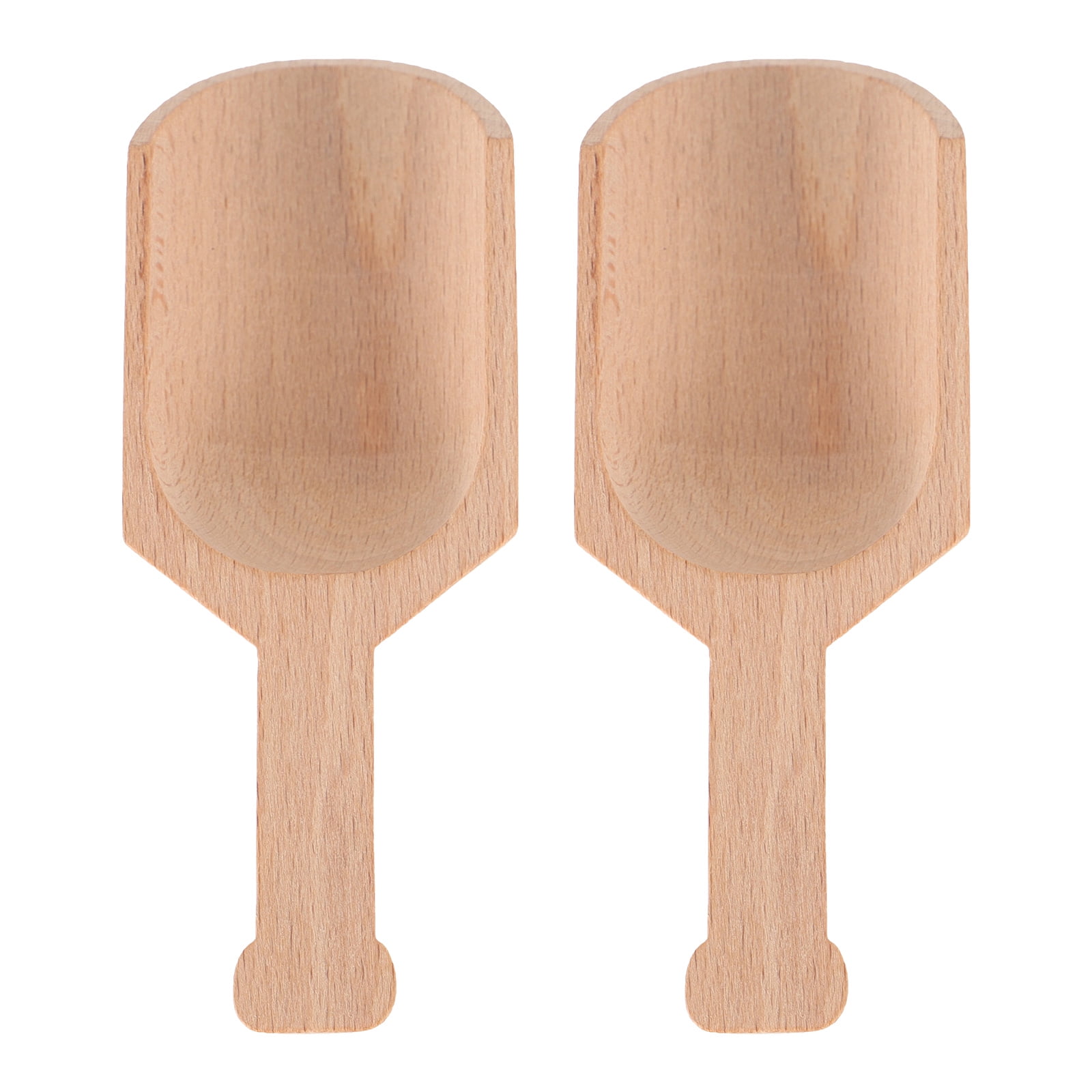 NUOLUX Wooden Scoop Salt Bath Tea Scoops Wood Coffee Mini Small Ice ...