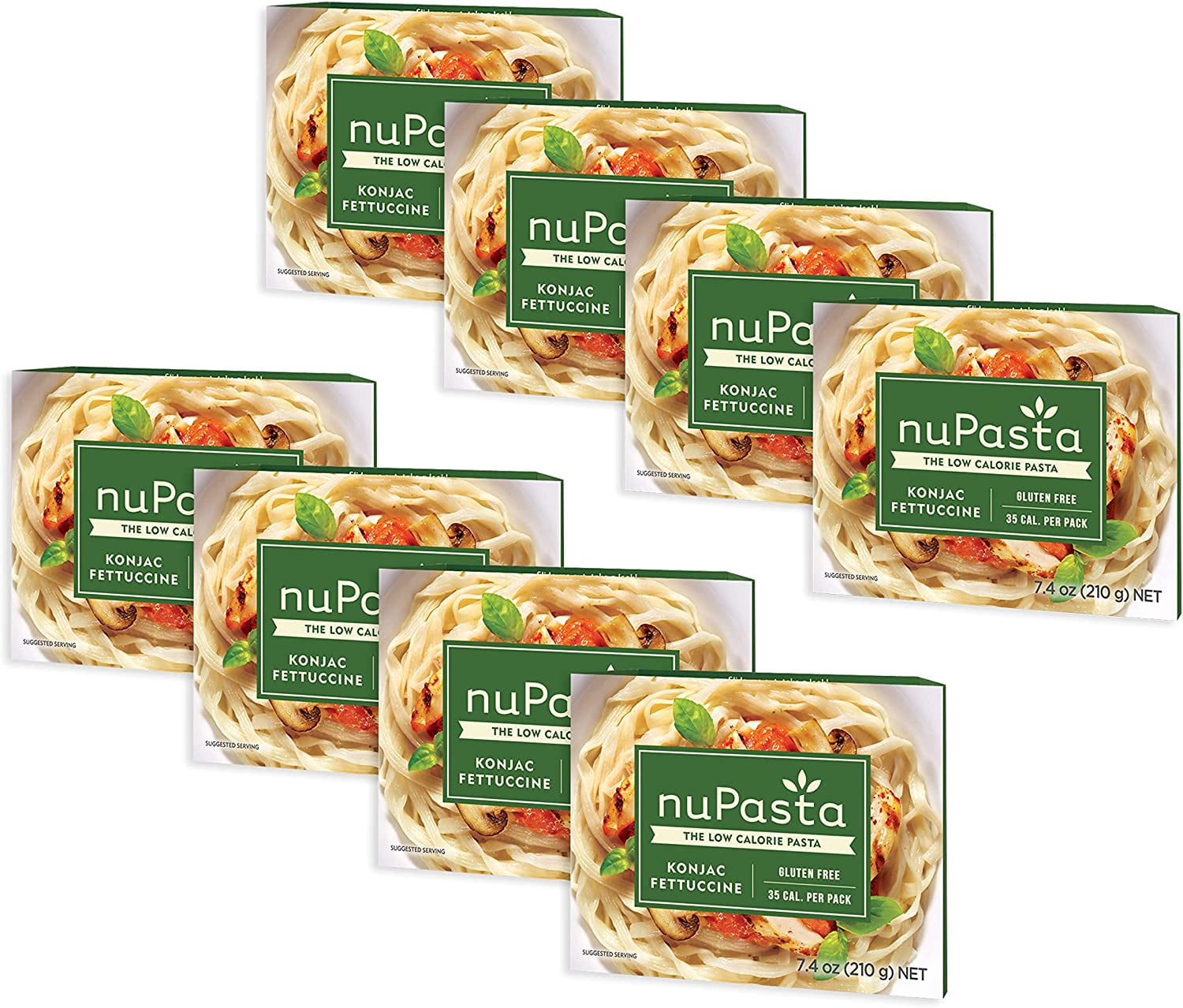 NuPasta Organic Konjac Fettuccine Pasta, Low Calorie & Gluten Free, 210g Pack of 8 - Walmart.com