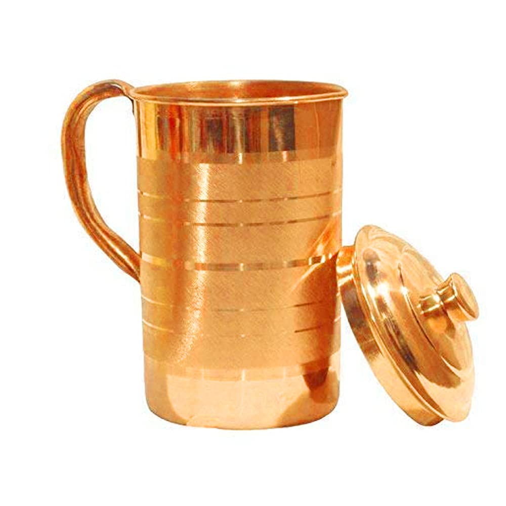 NURAT Pure Copper Handcrafted Water Storage jug with Ayurvedic Health ...
