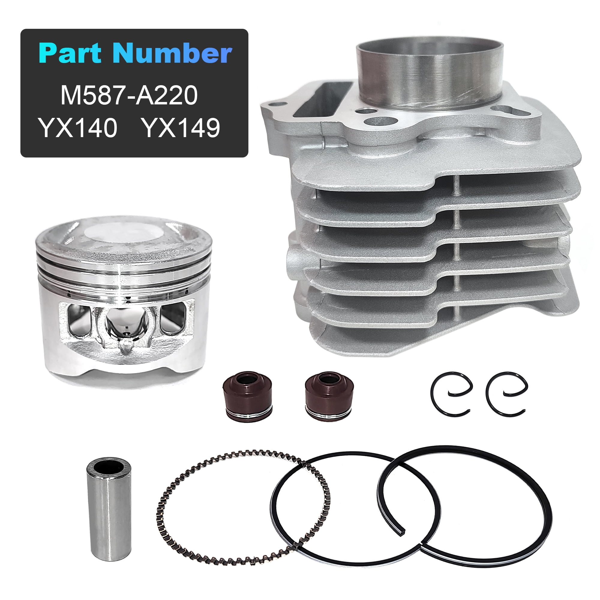 NURATIT 140cc Cylinder Piston Kit 13mm for Pit Bike Apollo RXF MRF RMT ...