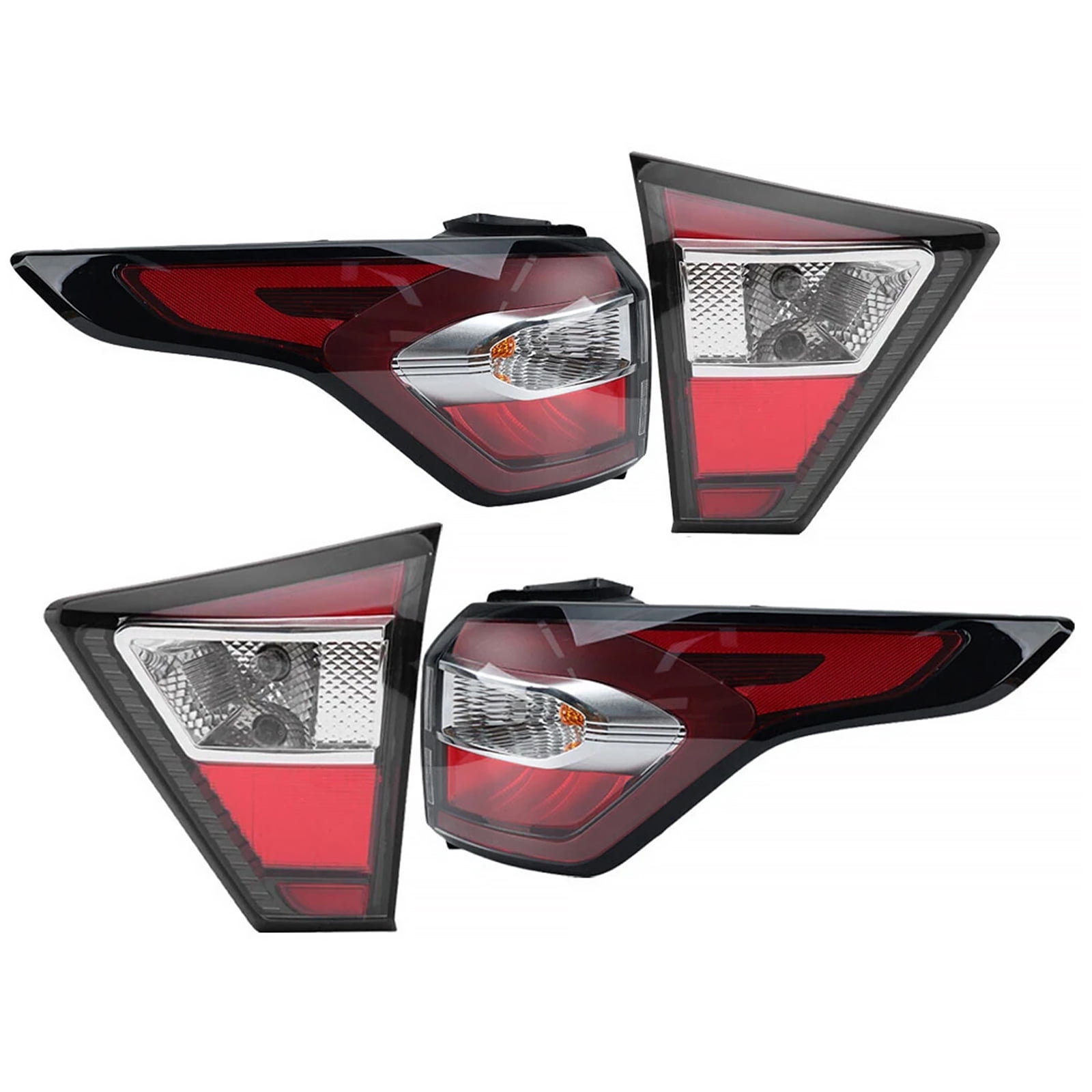 NURATIT 4PCS Set Inner Outer Halogen Tail Light Assembly For Ford ...