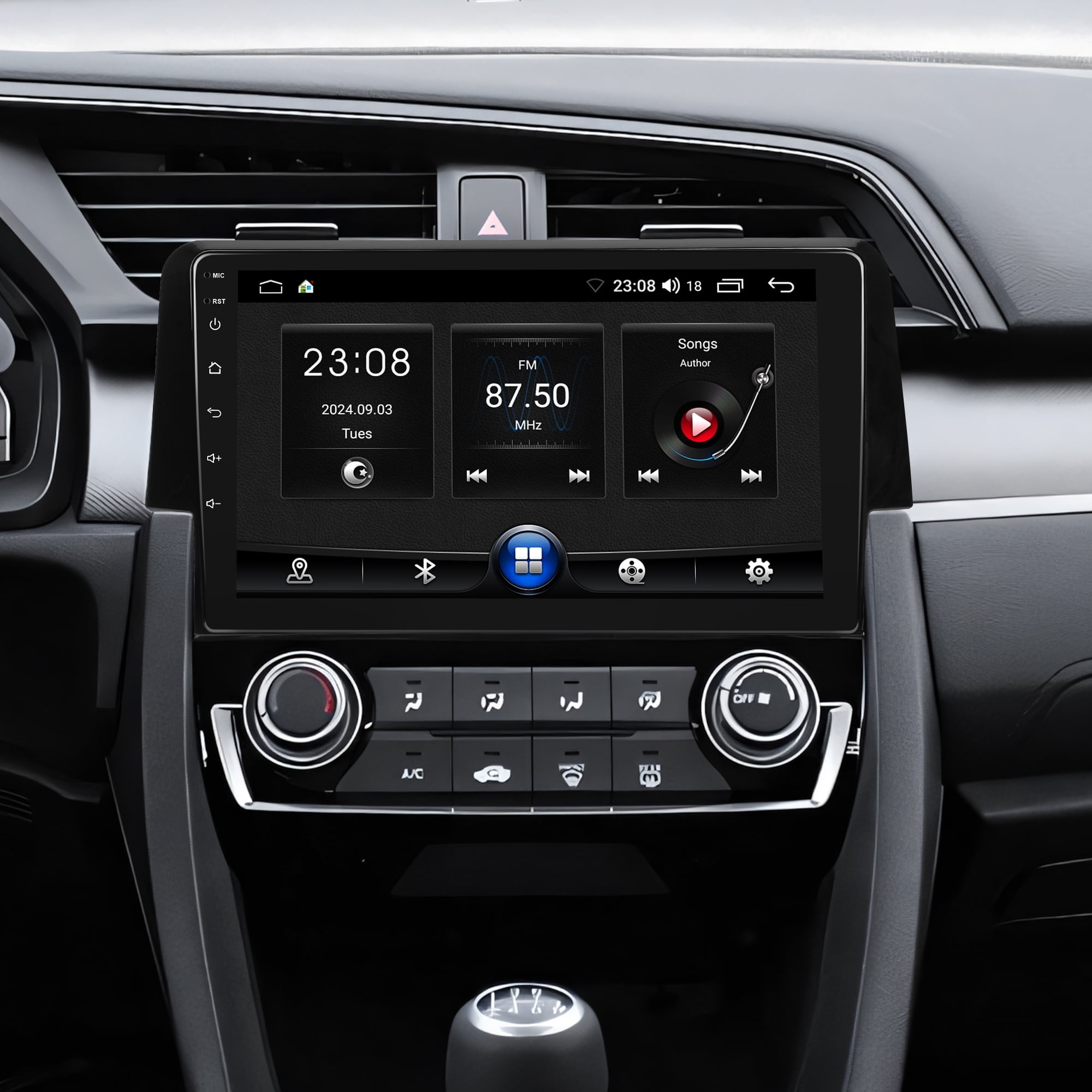 NURATIT Android 13 Car Stereo Radio for Honda Civic 2016 - 2020 with ...