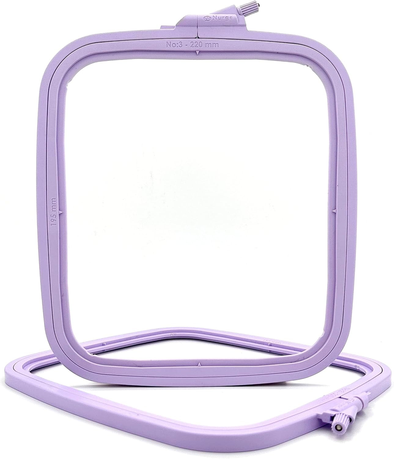 NURGE Lilac No:3 Square Embroidery Hoop – ABS Plastic Embroidery Frame ...