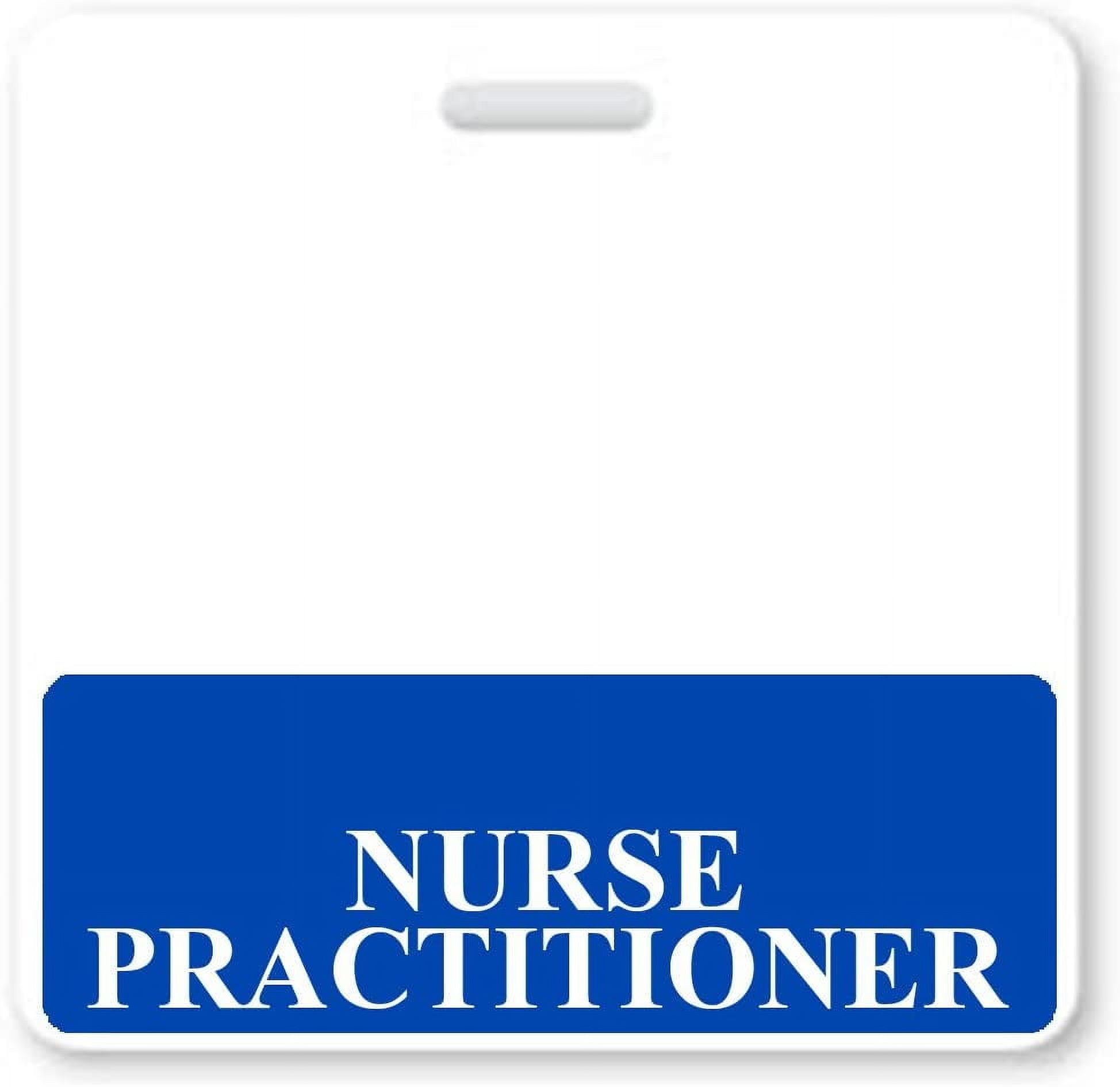 NURSE PRACTITIONER Horizontal Badge Buddy for NP with Blue Border from ...