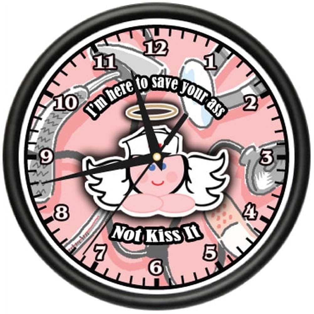 NURSE Wall Clock nursing school graduate rn lpn gift - Walmart.com