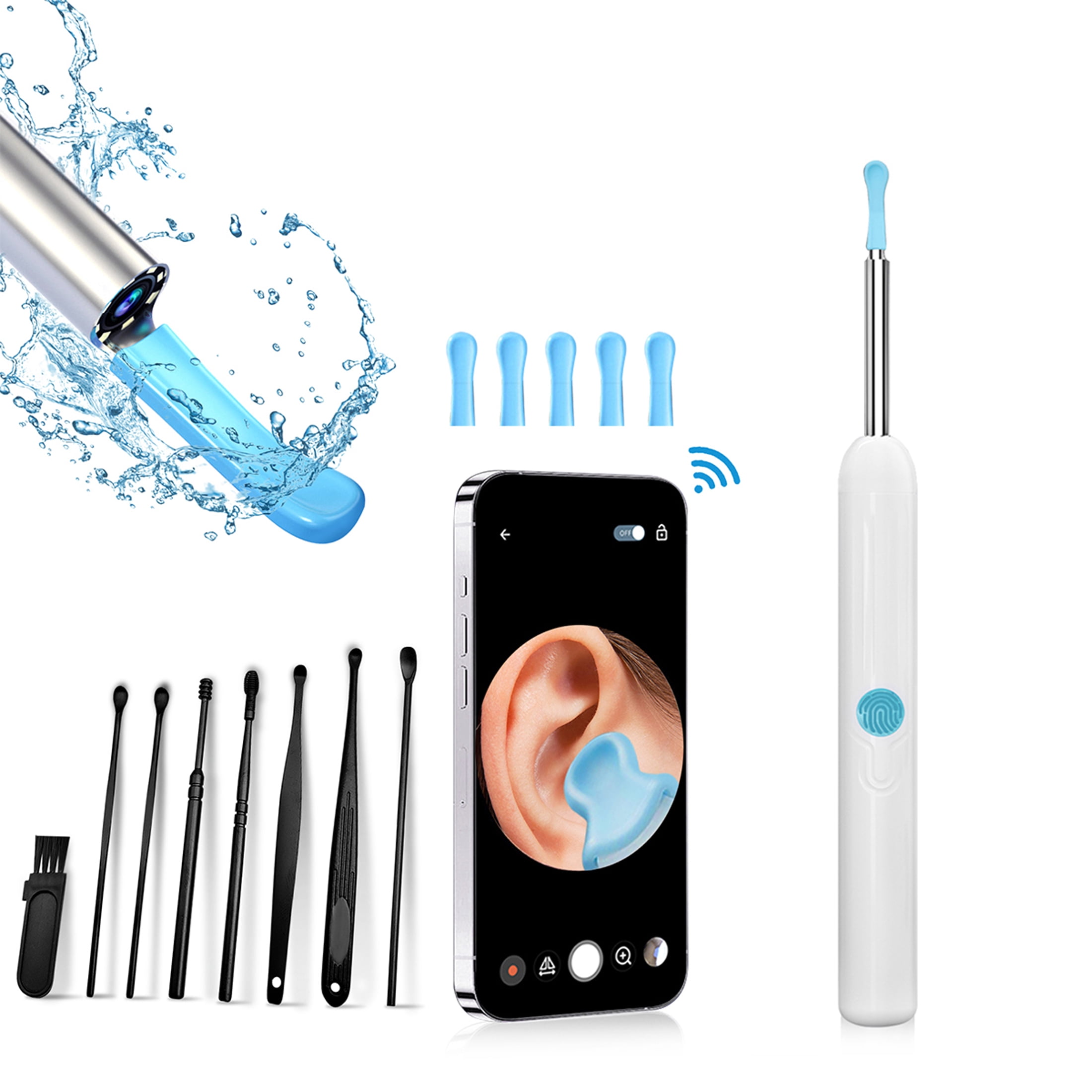 NURSETEK Ear Wax Removal, Ear Wax Removal Tool Camera 1080P FHD Ear ...