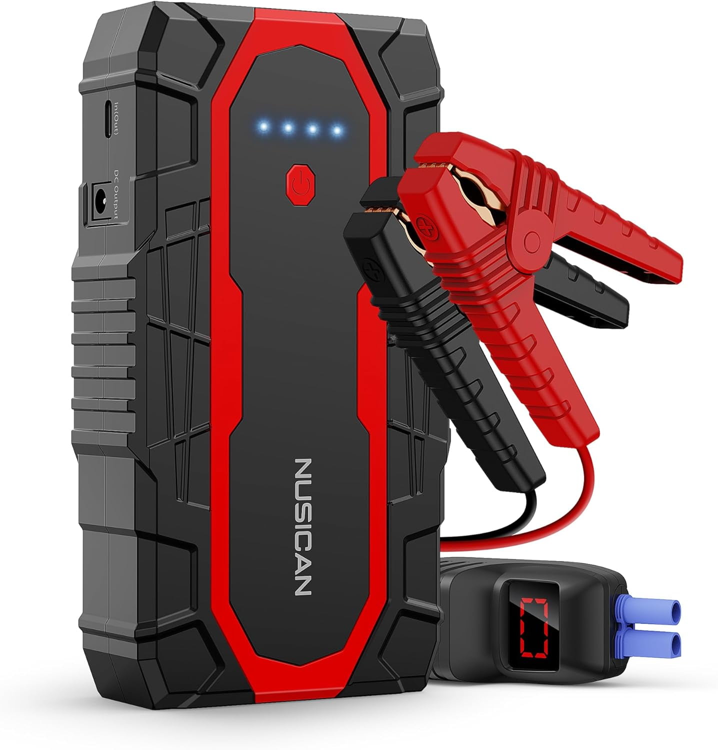 NUSICAN Battery Jump Starter 1500A Peak 18000mAh Portable Car Jump Box ...