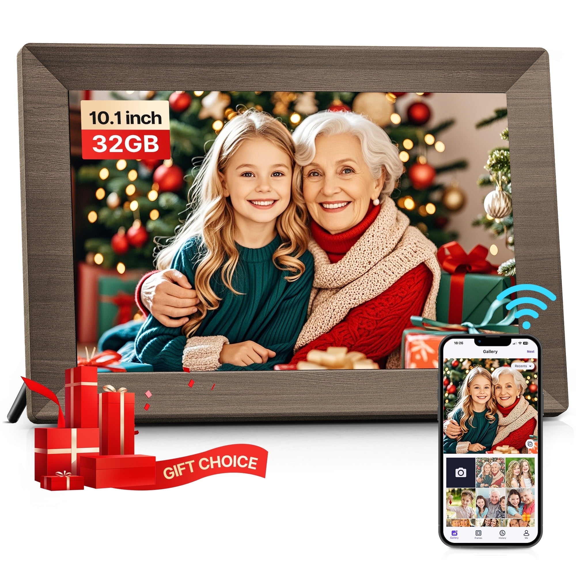 NUSICAN 10.1" WiFi Digital Picture Frame, Electronic Smart Photo Frames ...