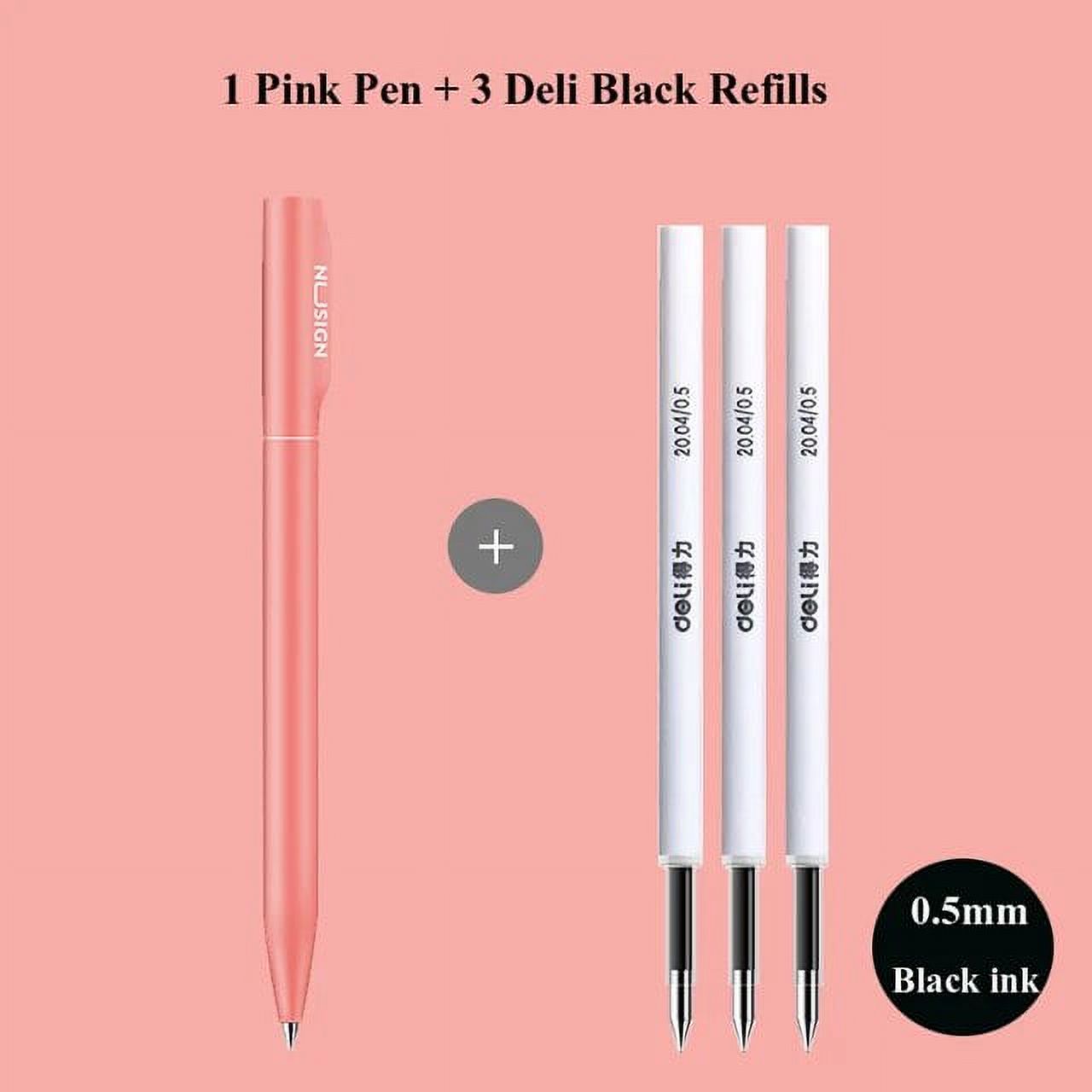 NUSIGN 0.5MM Frosted Neutral Gel Pen Turning Core Black Signature Pen ...