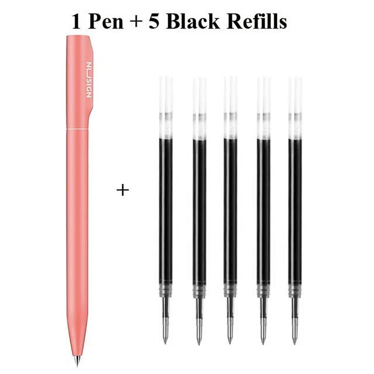 NUSIGN 0.5MM Frosted Neutral Gel Pen Turning Core Black Signature Pen ...