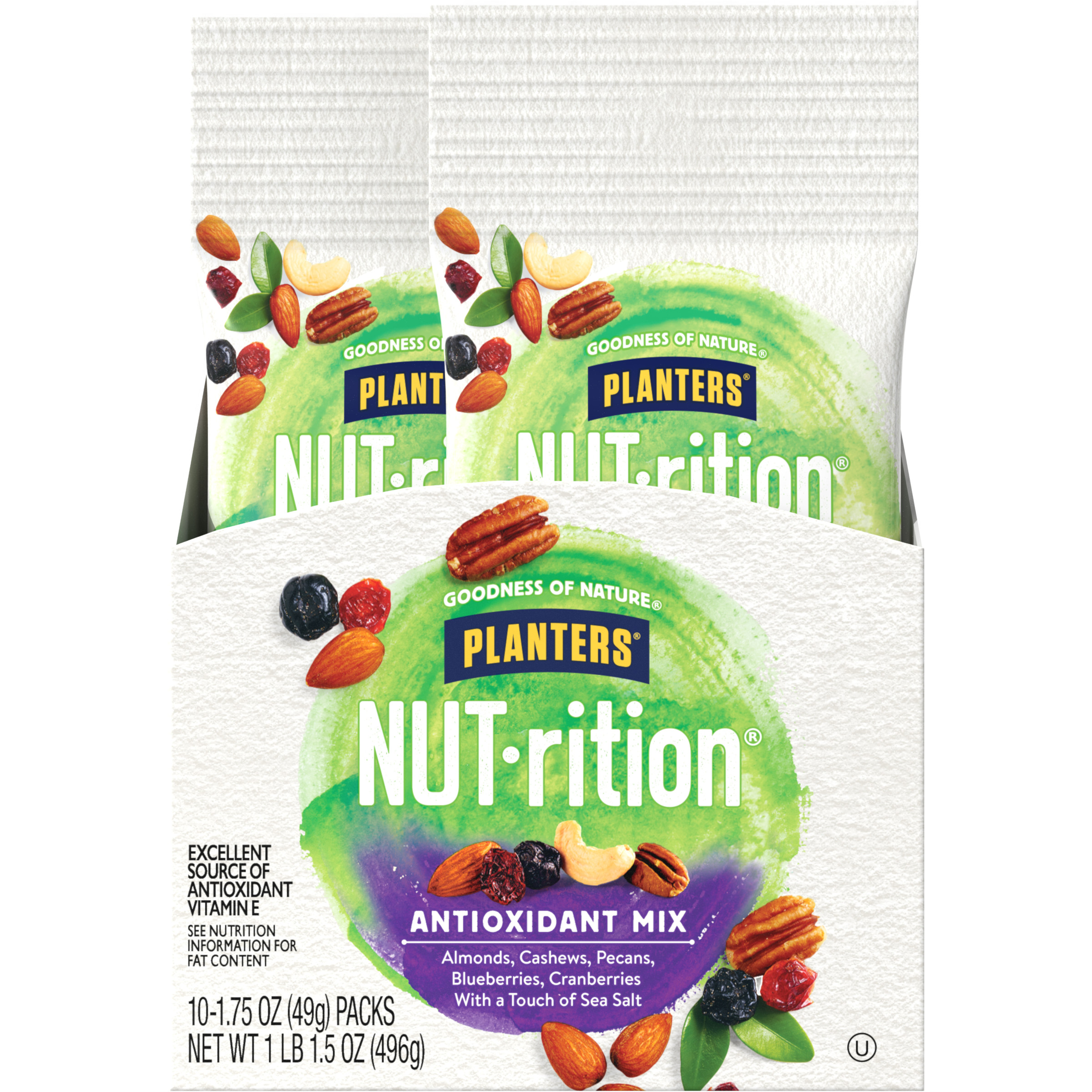 NUT-RITION Antioxidant Mix with Almonds, Cashews, Pecans, Blueberries, Cranberries & Sea Salt, 1 ...