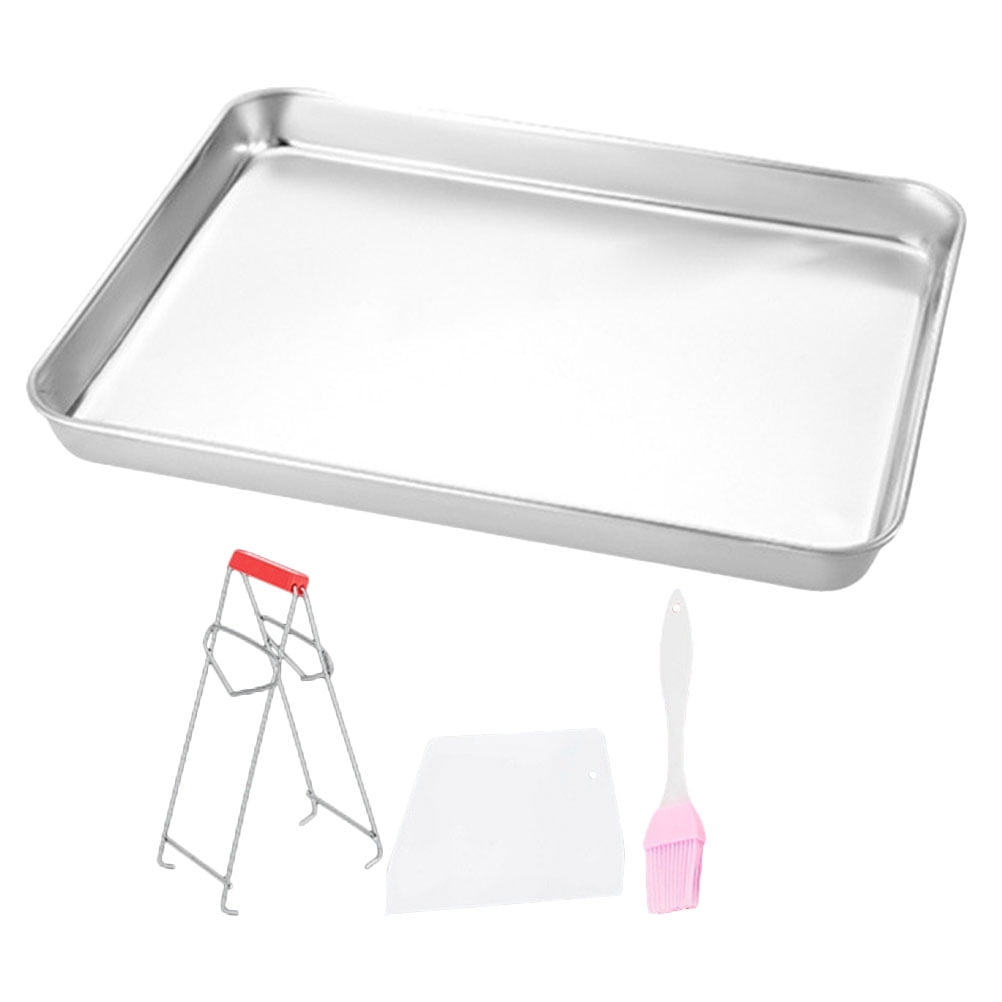 NUTEDOM 1 Set Durable Stainless Steel Rectangular Tray Rice Noodle Roll ...